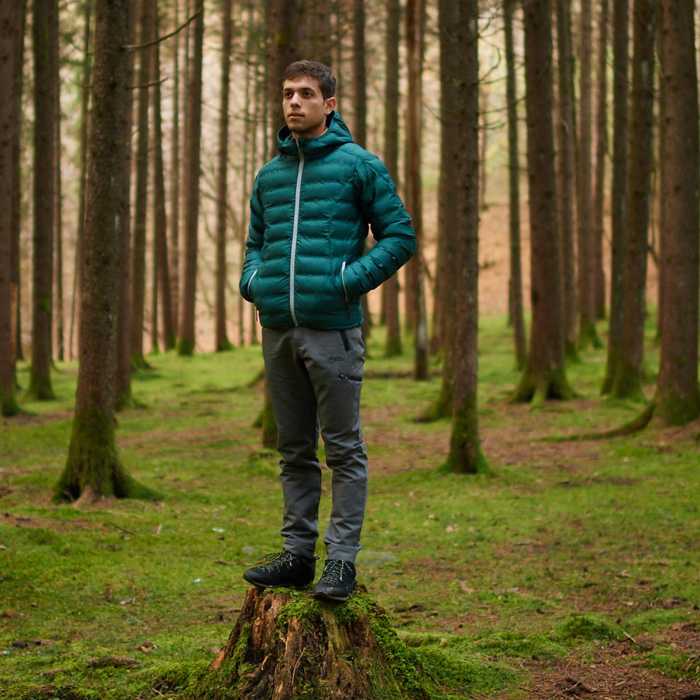 Italian hooded puffer jacket men's padded down